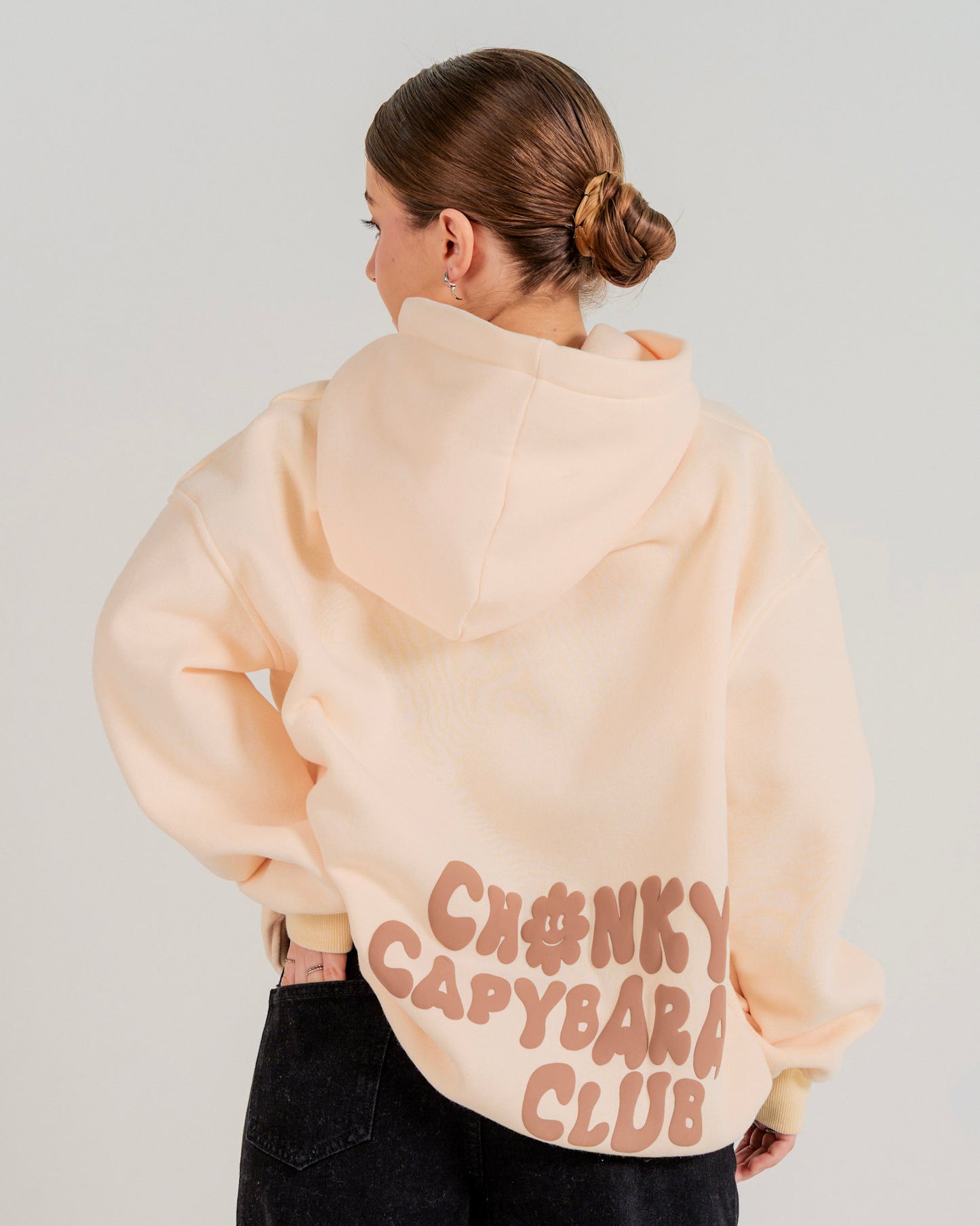 Chonky Capybara Hoodie - Off White – Capy-Era