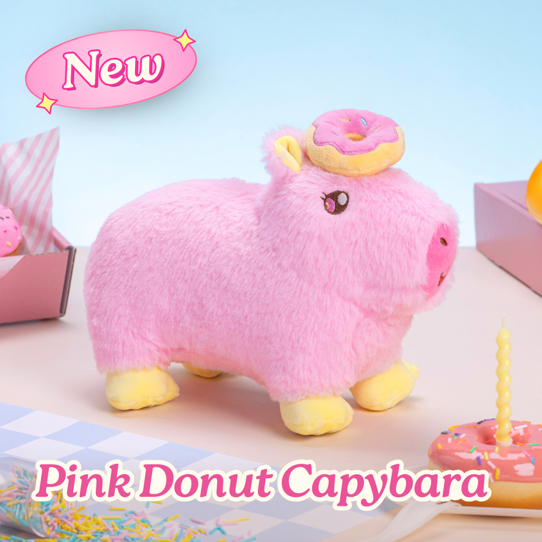 Pink Donut Capybara Plushie 🍩 – Capy-Era